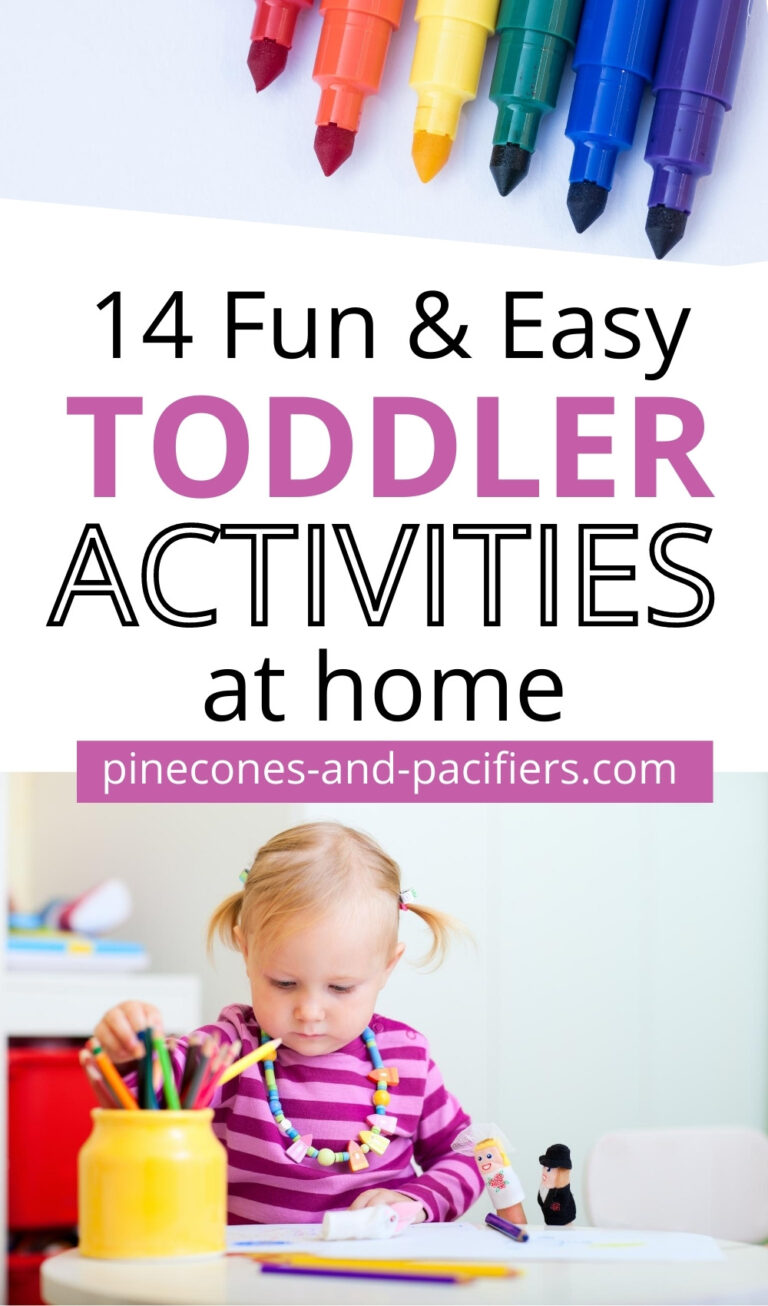 Fun & Easy Toddler Activities for 1-2 Year Olds - Pinecones & Pacifiers