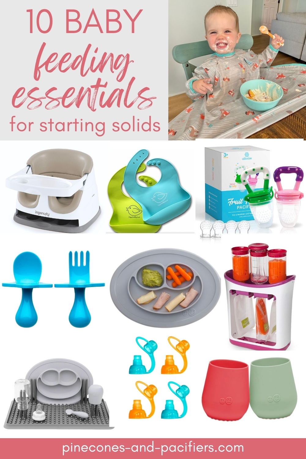 Baby Feeding Essentials for Starting Solids - Pinecones & Pacifiers