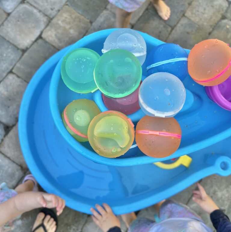 Easy Water Play Activity - Reusable Water Balloons - Pinecones & Pacifiers